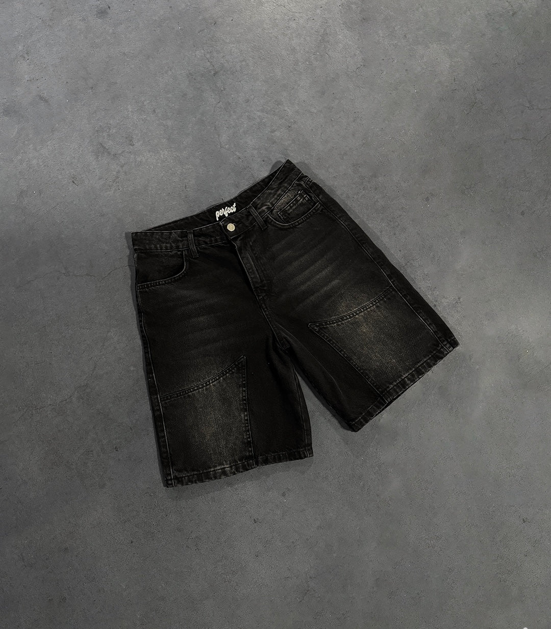 CARBON BLACK DOUBLE KNEE JORTS – PERFECT