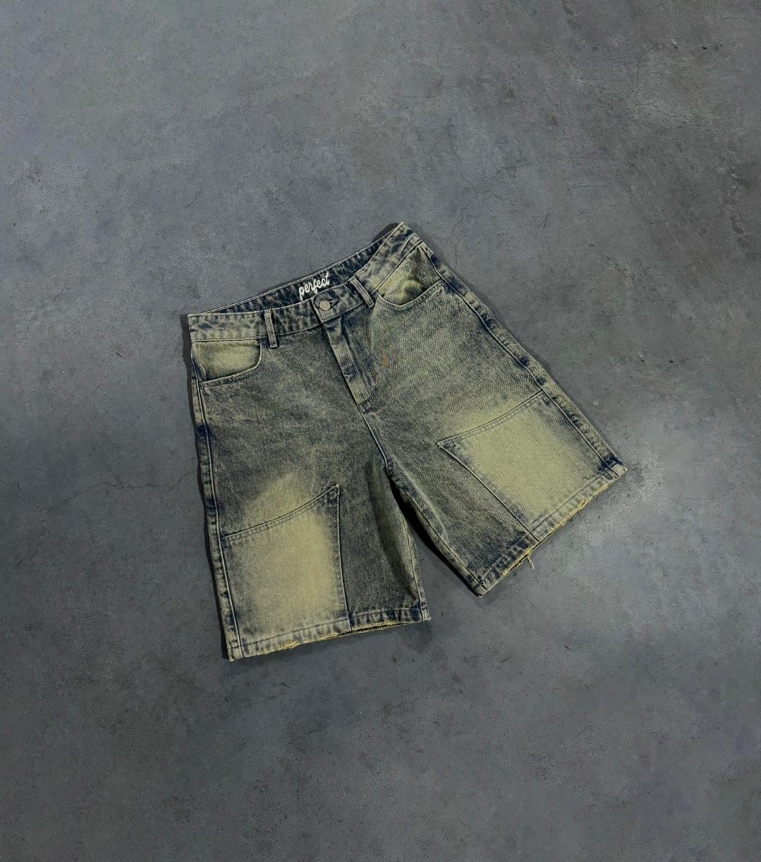 SANDY BLUE DOUBLE KNEE JORTS – PERFECT